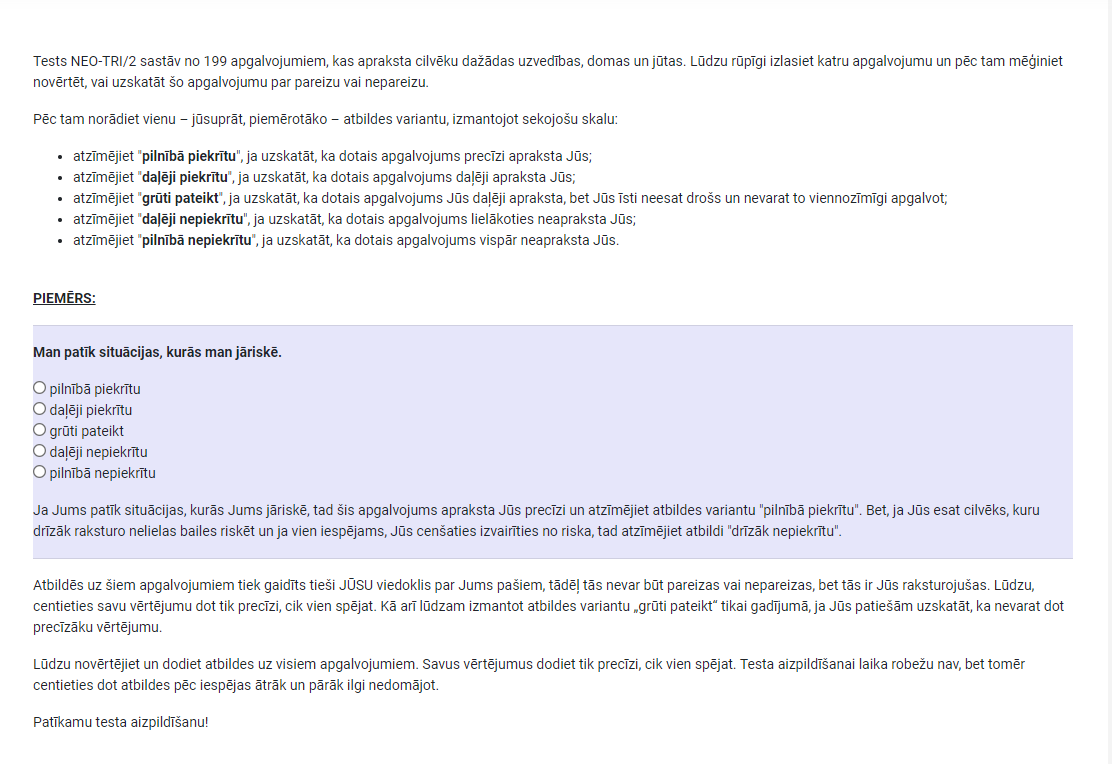 Personality tests - Staff search and selection | Tripodlink.lv